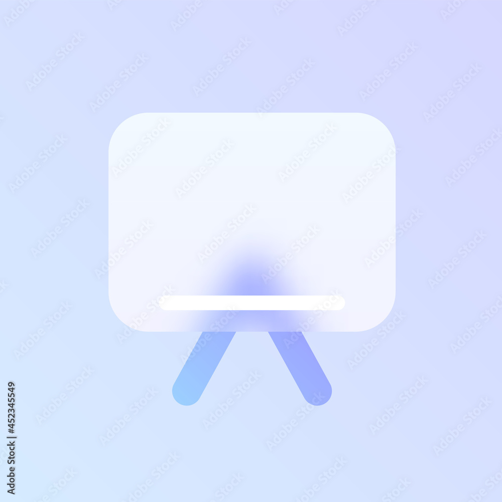 presentation board glass morphism trendy style icon. presentation ...