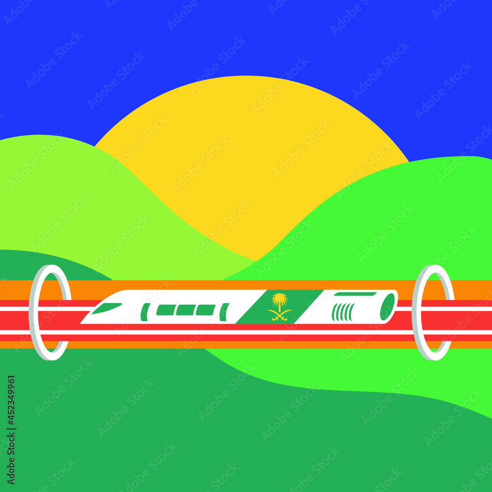 Riyadh, KSA: Illustration for National Day of Saudi Arabia. Super ...