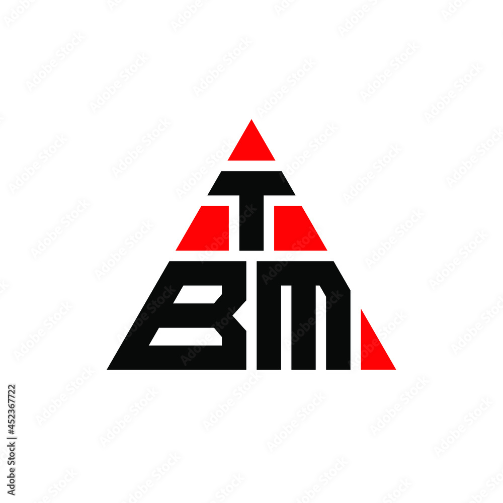TBM triangle letter logo design with triangle shape. TBM triangle logo ...