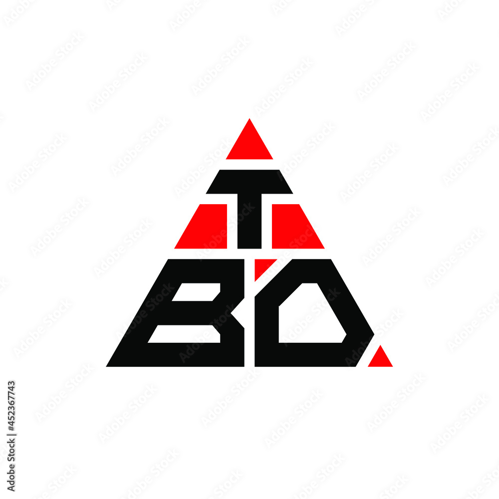 TBO triangle letter logo design with triangle shape. TBO triangle logo ...