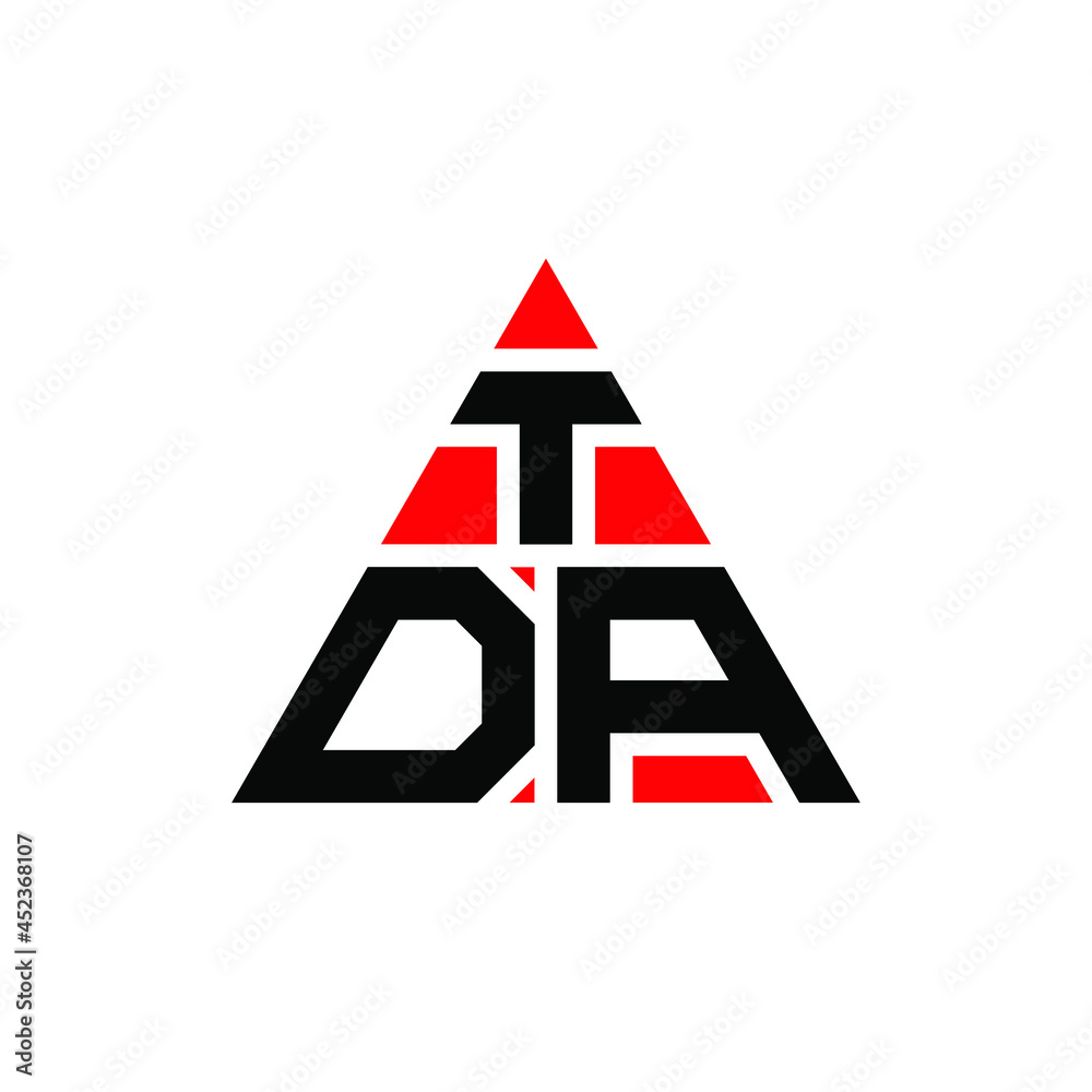 TDA triangle letter logo design with triangle shape. TDA triangle logo ...