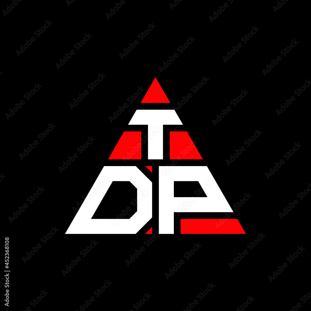 Vecteur Stock TDP triangle letter logo design with triangle shape. TDP ...