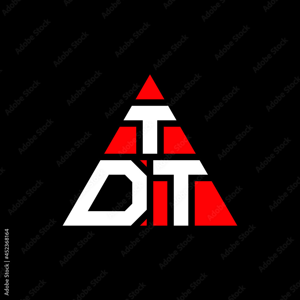 TDT triangle letter logo design with triangle shape. TDT triangle logo ...