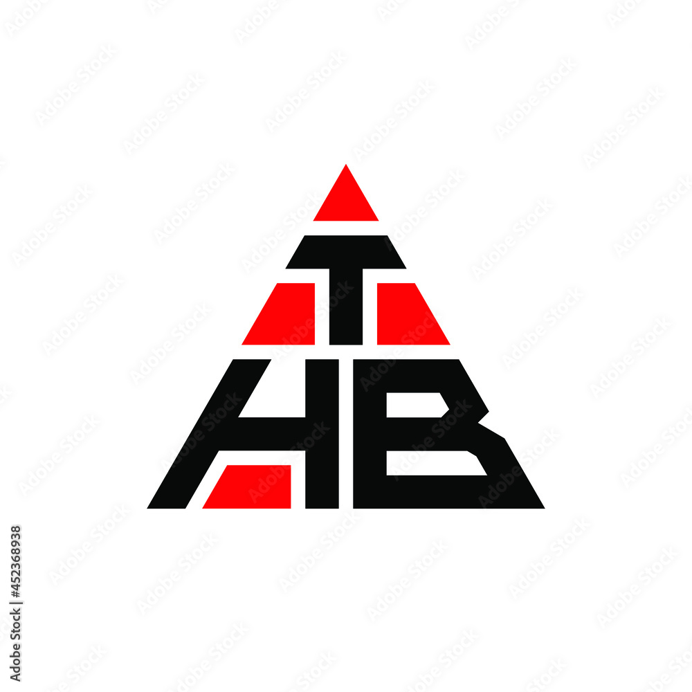 THB triangle letter logo design with triangle shape. THB triangle logo ...