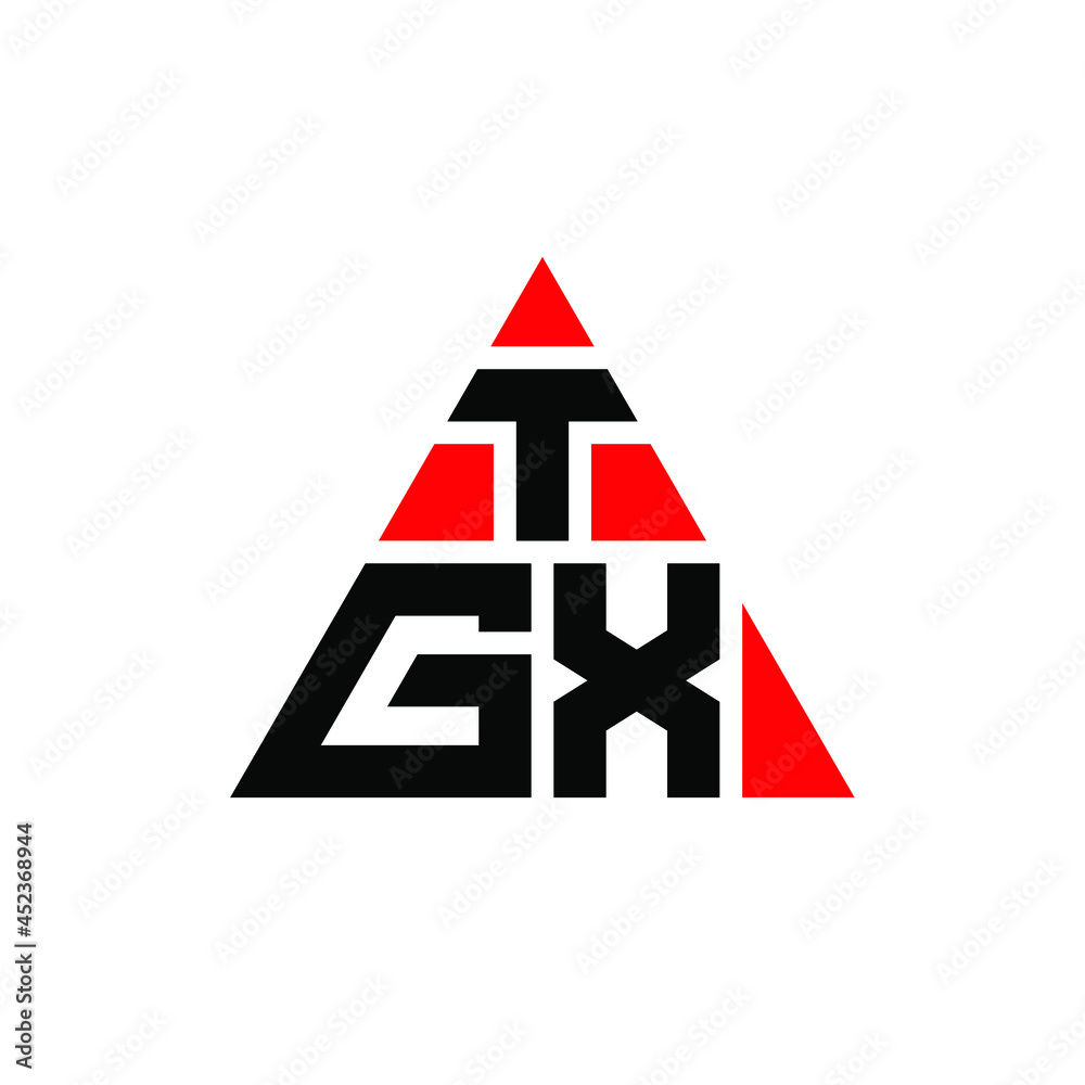 TGX triangle letter logo design with triangle shape. TGX triangle logo ...