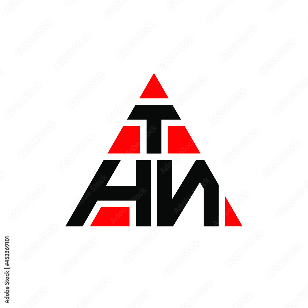 THN triangle letter logo design with triangle shape. THN triangle logo ...