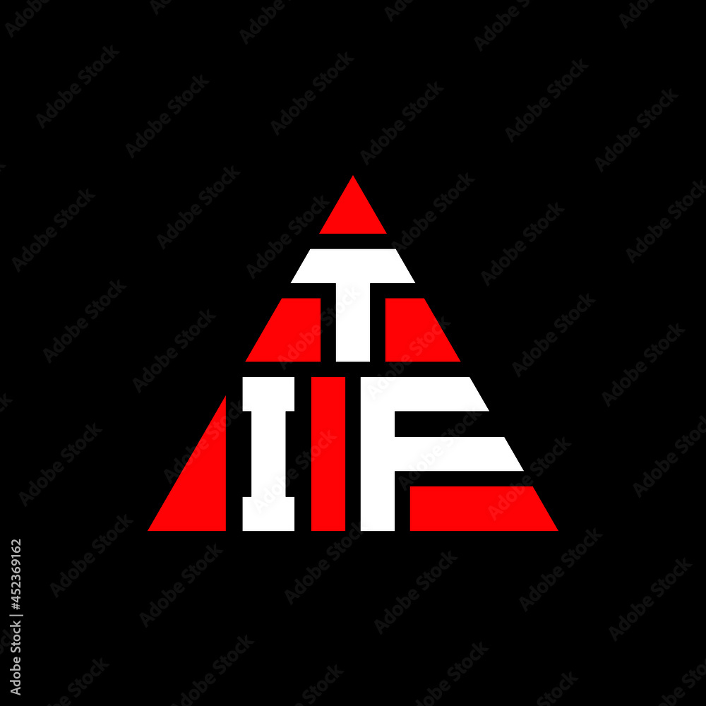 TIF triangle letter logo design with triangle shape. TIF triangle logo ...