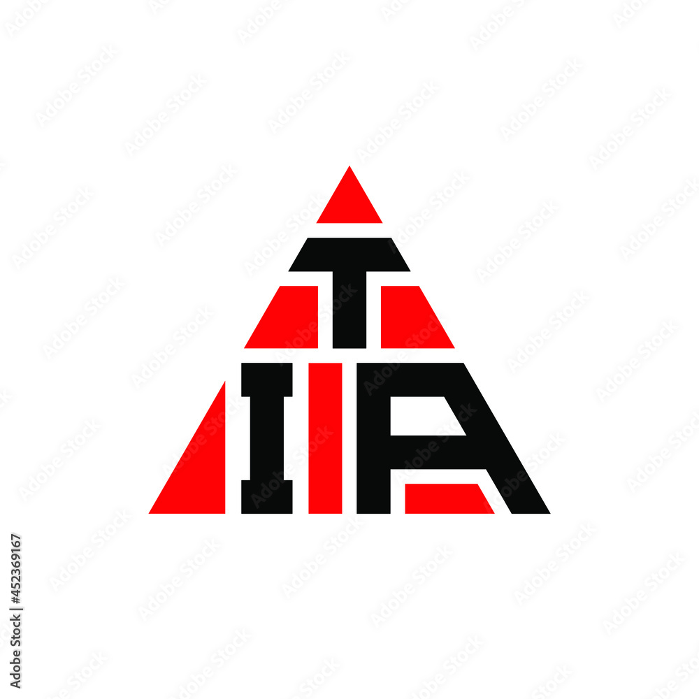 TIA triangle letter logo design with triangle shape. TIA triangle logo ...