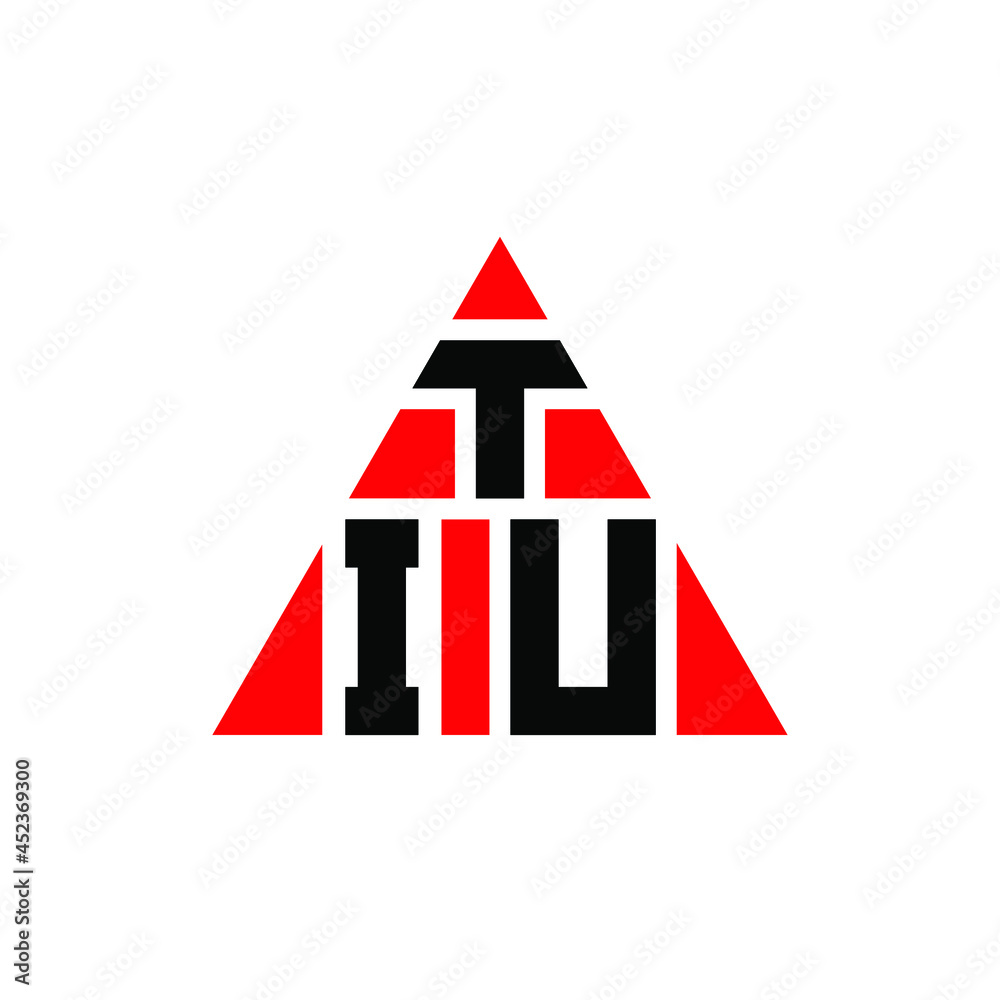 Vetor de TIU triangle letter logo design with triangle shape. TIU ...