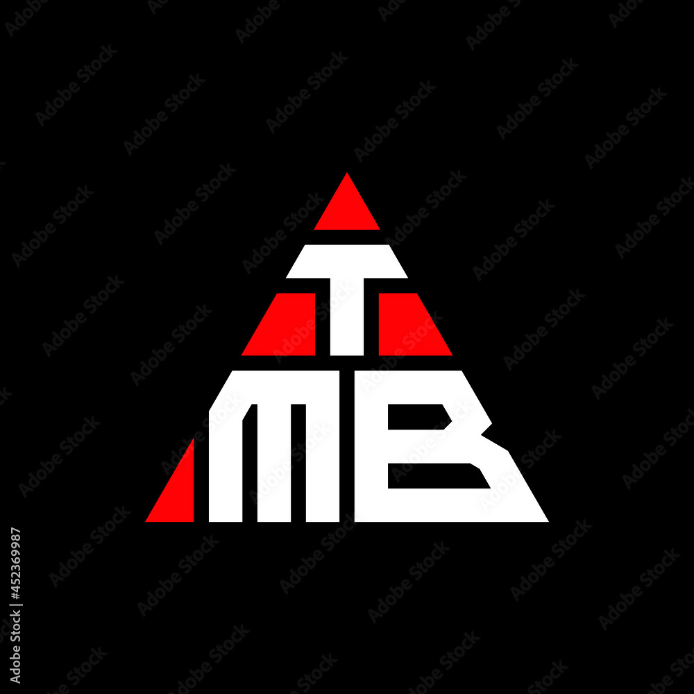 Vecteur Stock TMB triangle letter logo design with triangle shape. TMB ...