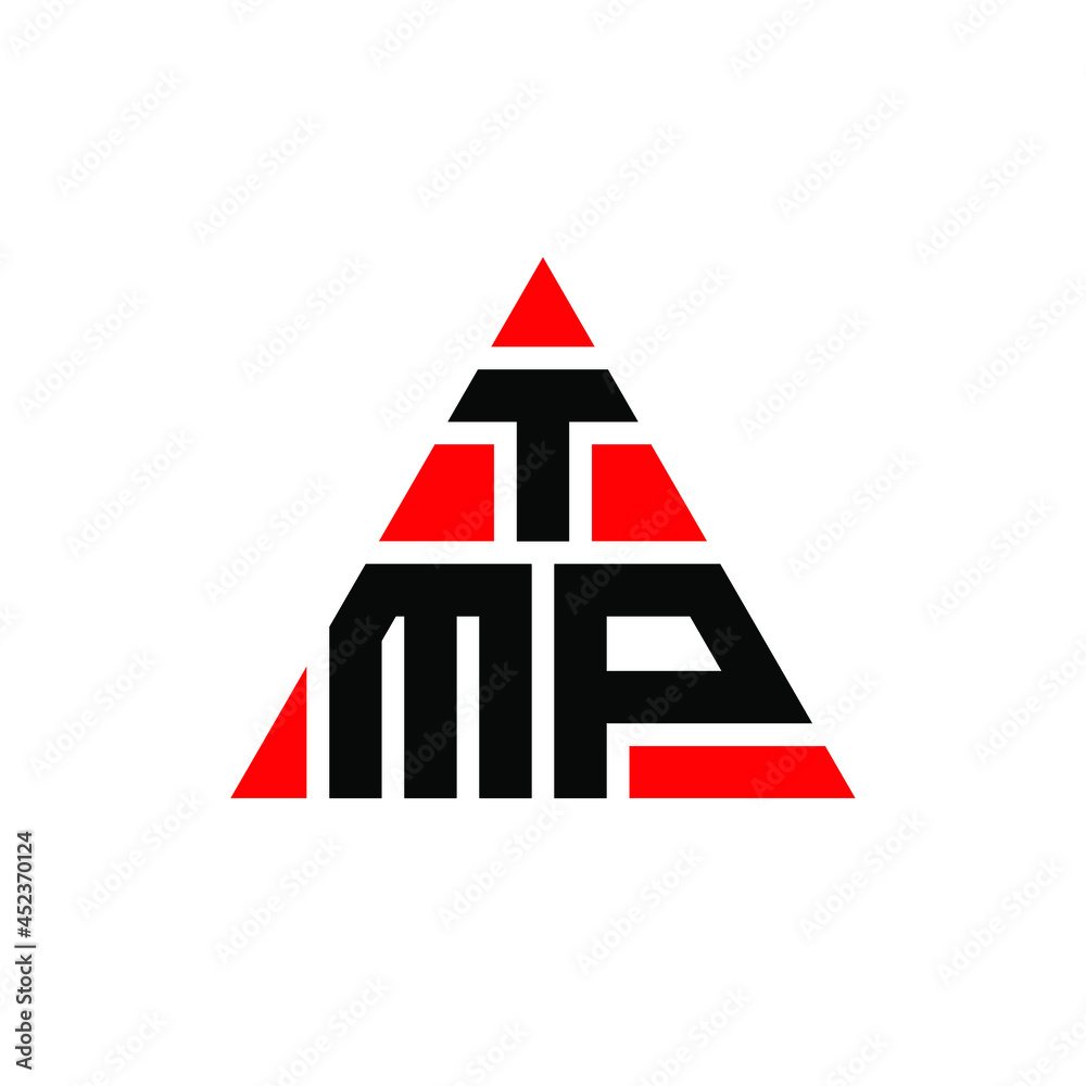 TMP triangle letter logo design with triangle shape. TMP triangle logo ...