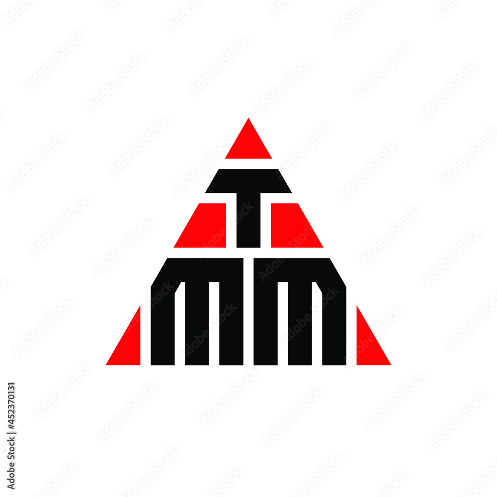 TMM triangle letter logo design with triangle shape. TMM triangle logo ...