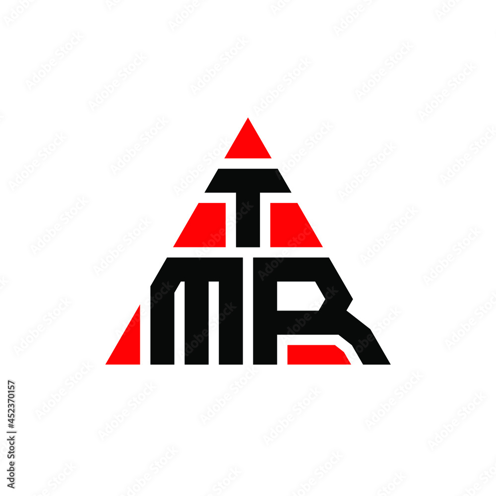 TMR triangle letter logo design with triangle shape. TMR triangle logo ...