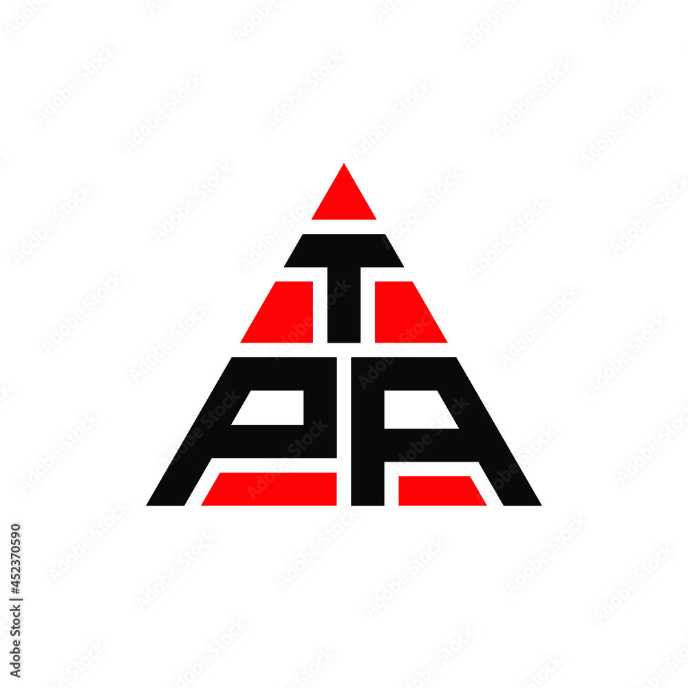 TPA triangle letter logo design with triangle shape. TPA triangle logo ...