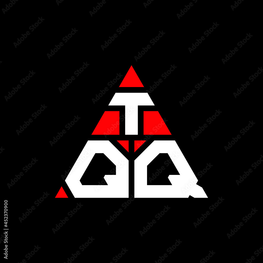 TQQ triangle letter logo design with triangle shape. TQQ triangle logo ...