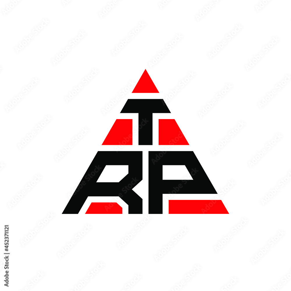 TRP triangle letter logo design with triangle shape. TRP triangle logo ...