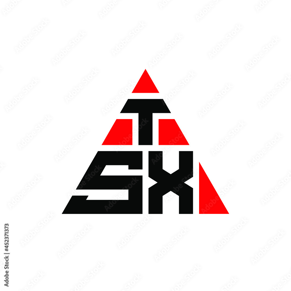 TSX triangle letter logo design with triangle shape. TSX triangle logo ...