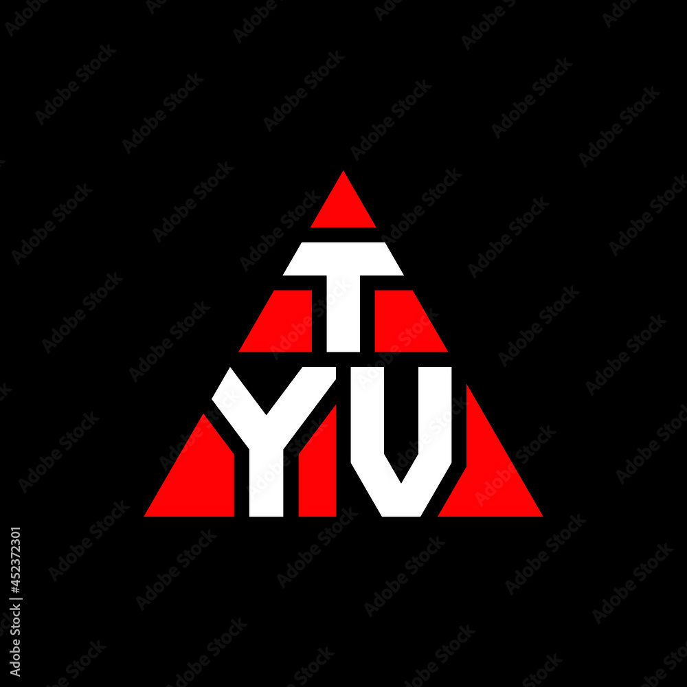 TYV triangle letter logo design with triangle shape. TYV triangle logo ...