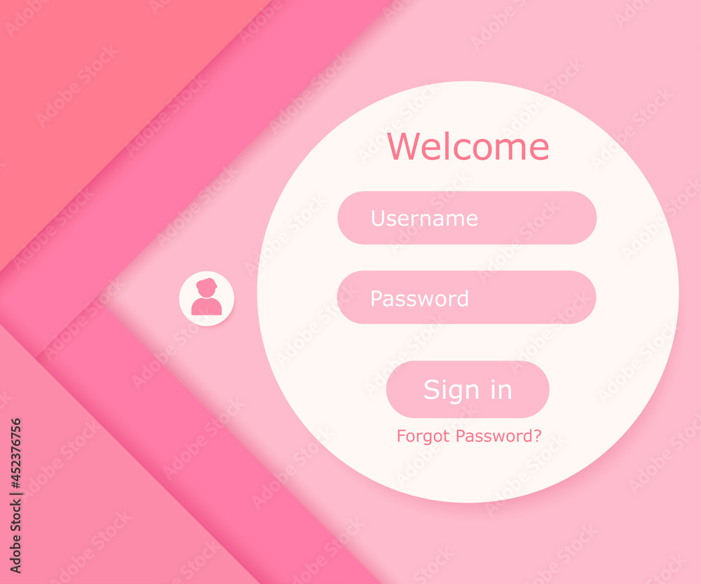 Log In and Sign Up UI UX Screen Design With Profile Details Stock ...