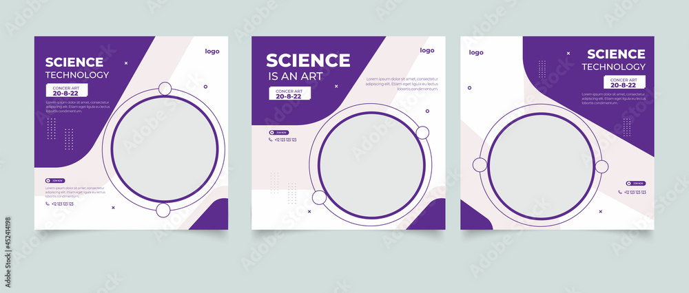 Science art for social media posts Stock Vector | Adobe Stock