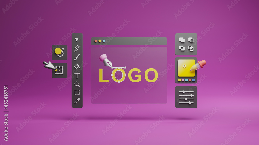 Graphic designer creative creator design logo artwork curve pen tool ...