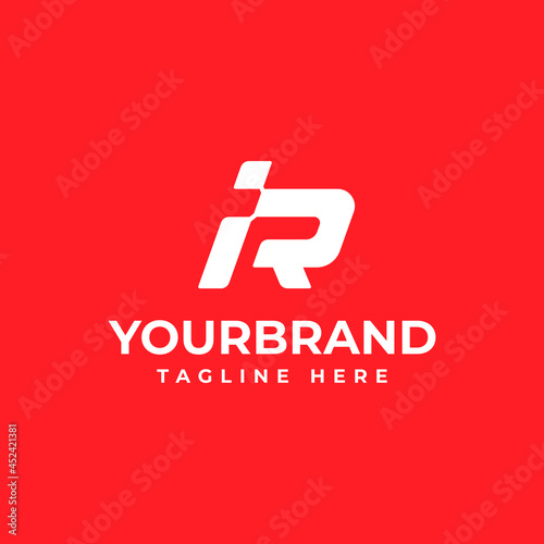 Letter R With Abstract Racing Flag Logo Design. Racing logo design ...