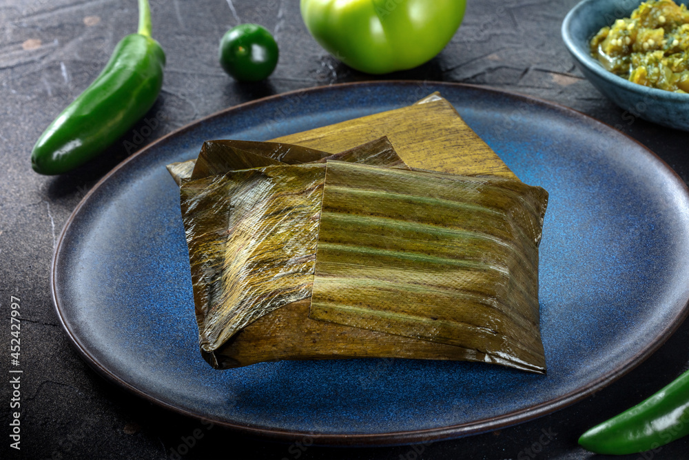 Tamales oaxaquenos, traditional dish of the cuisine of Mexico, various ...