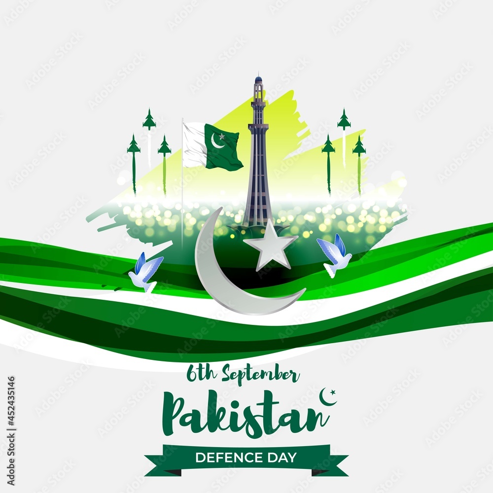 Vector illustration of Pakistan defence day, 6th September Stock Vector ...