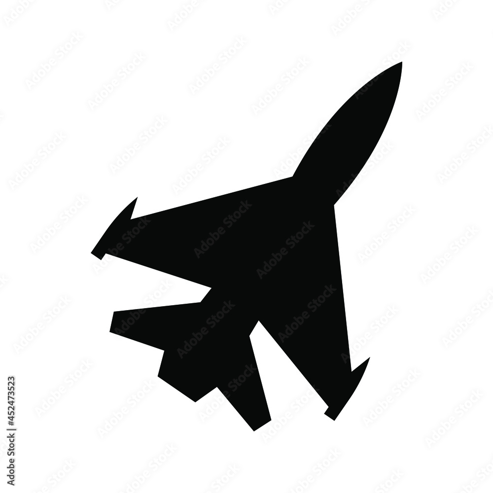 Fighter jet icon vector set. Air Force illustration sign collection ...