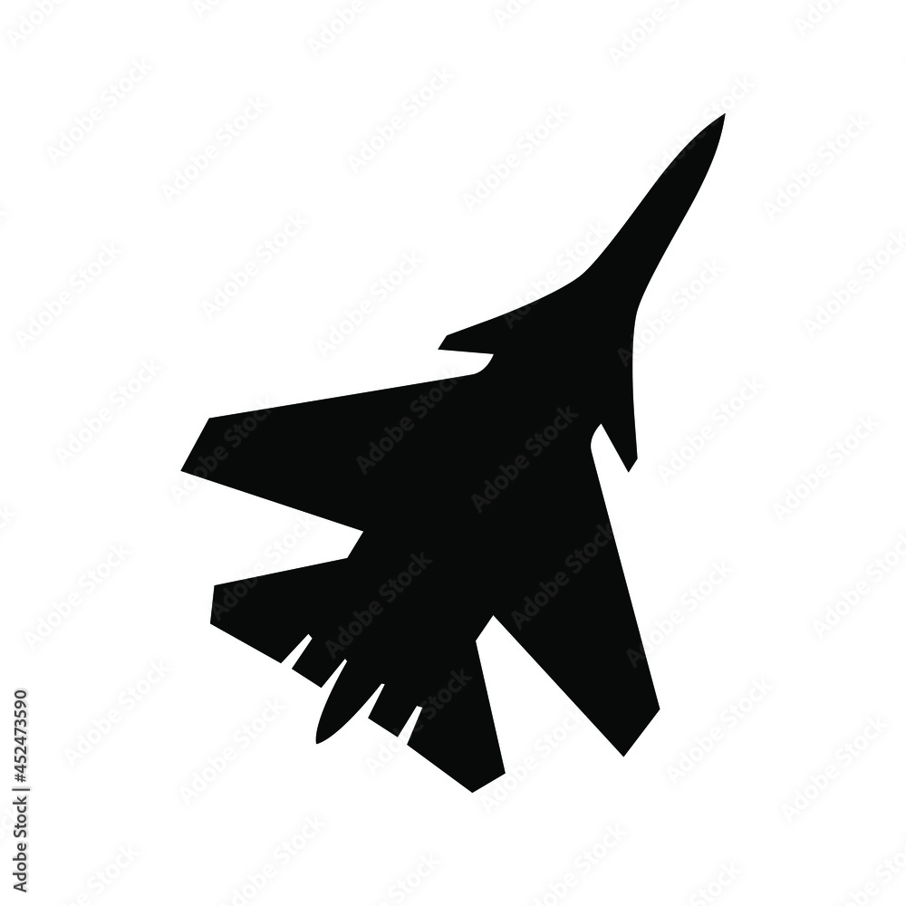 Fighter jet icon vector set. Air Force illustration sign collection ...