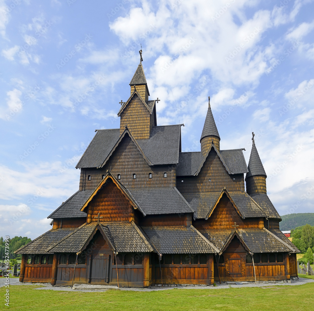 Heddal stave church, Notodden, the largest stave church in Norway ...