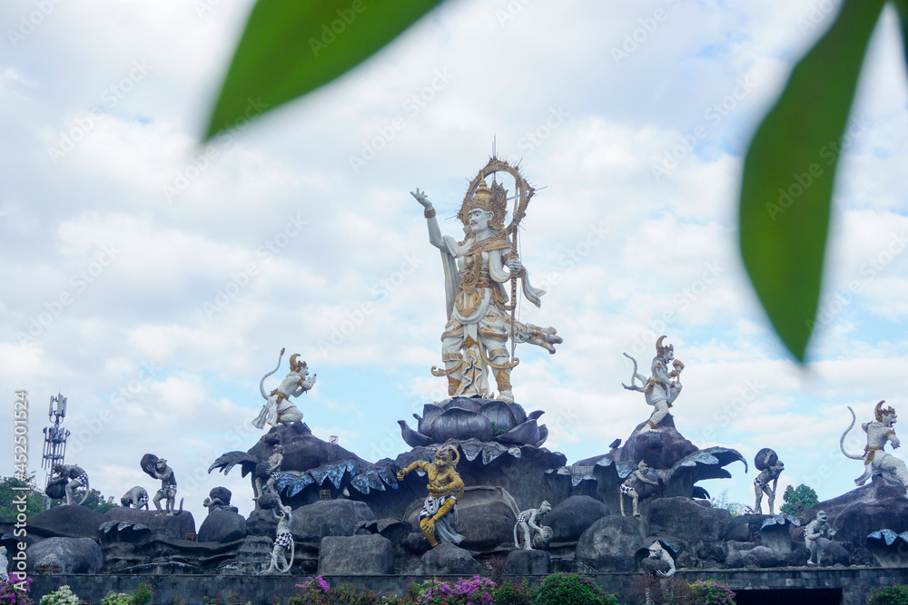 Denpasar, Bali, Indonesia (1 August 2021): Statues from the Ramayana ...