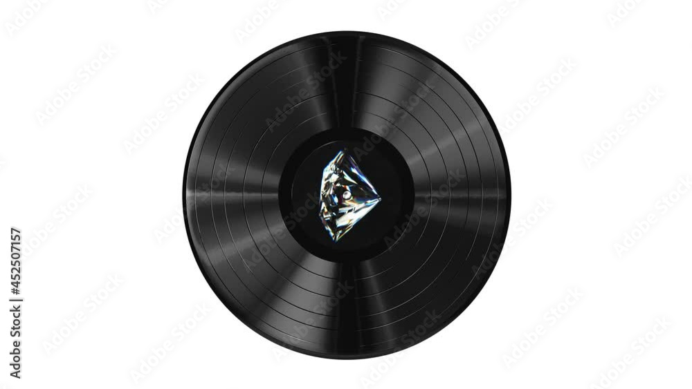 Realistic seamless looping 3D animation of the big shining diamond ...