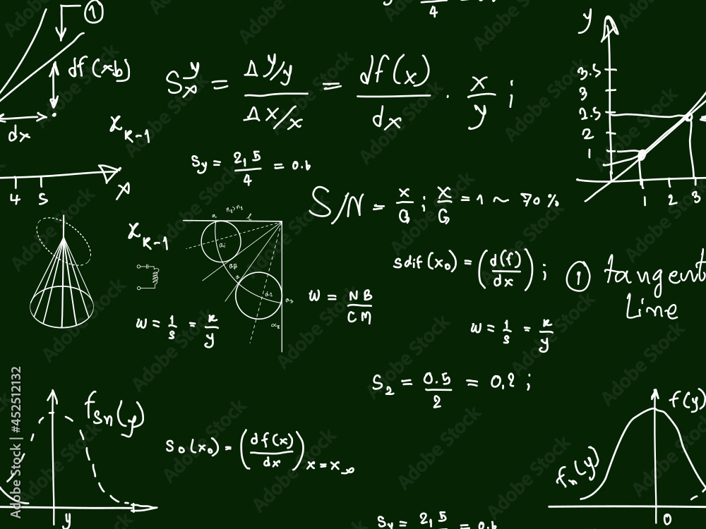 Hand drawn physic formulas Science knowledge education. Chem formula ...