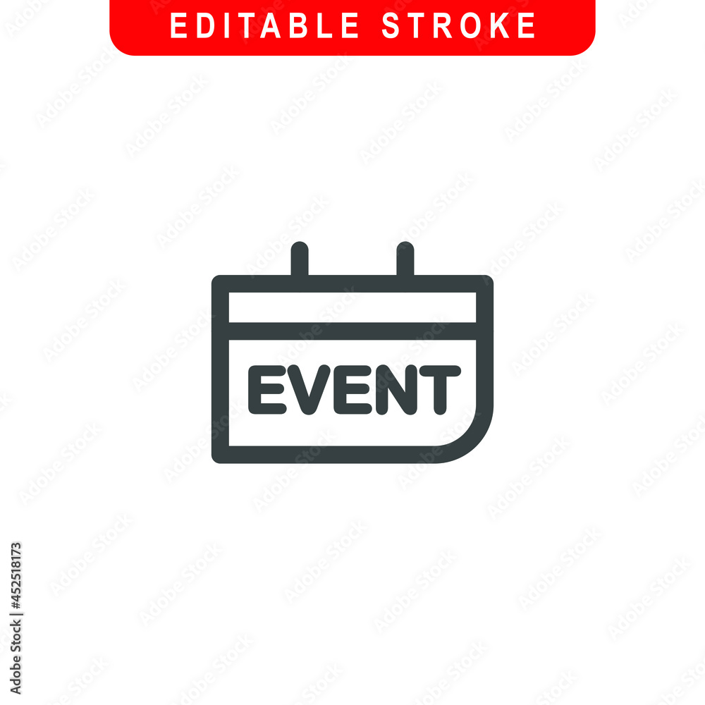 Vecteur Stock Event Calender Outline Icon Event Day Calender Line Art vecteur-stock-event-calender-outline-icon-event-day-calender-line-art