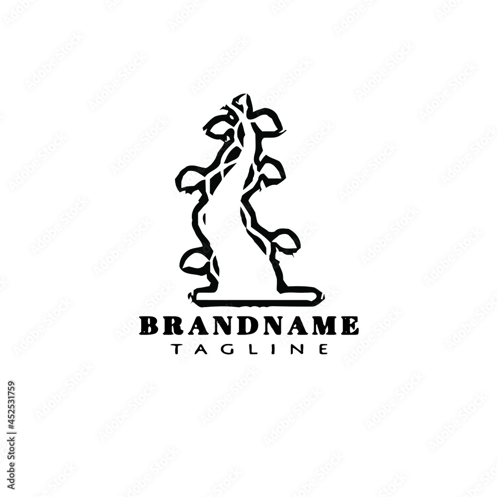 beanstalk logo cartoon icon design template isolated black symbol ...
