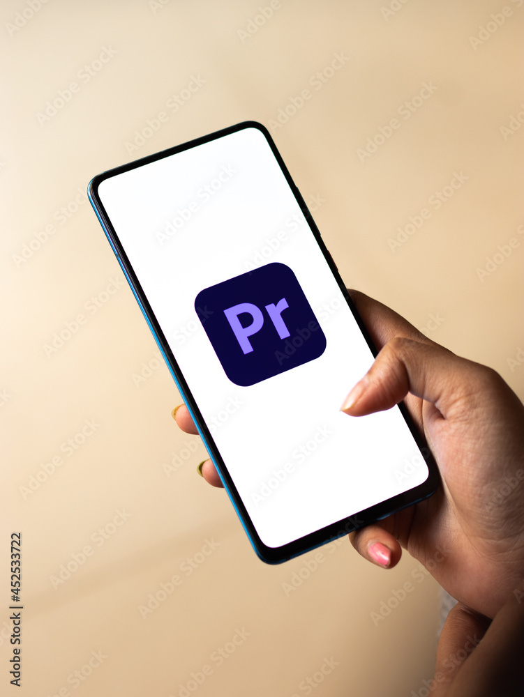 Assam, india - December 20, 2020 : Adobe Premiere Pro logo on phone ...