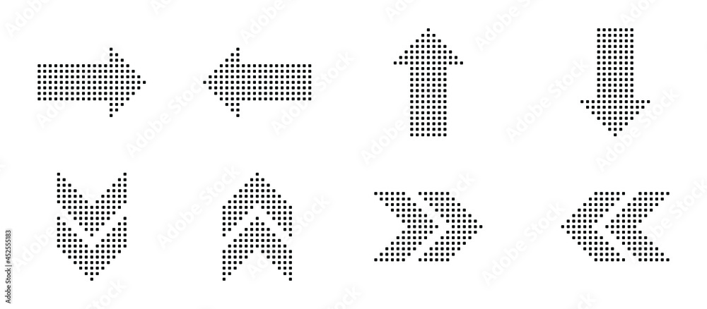 Set of Arrow icon isolated on white background. Arrow icon vector ...