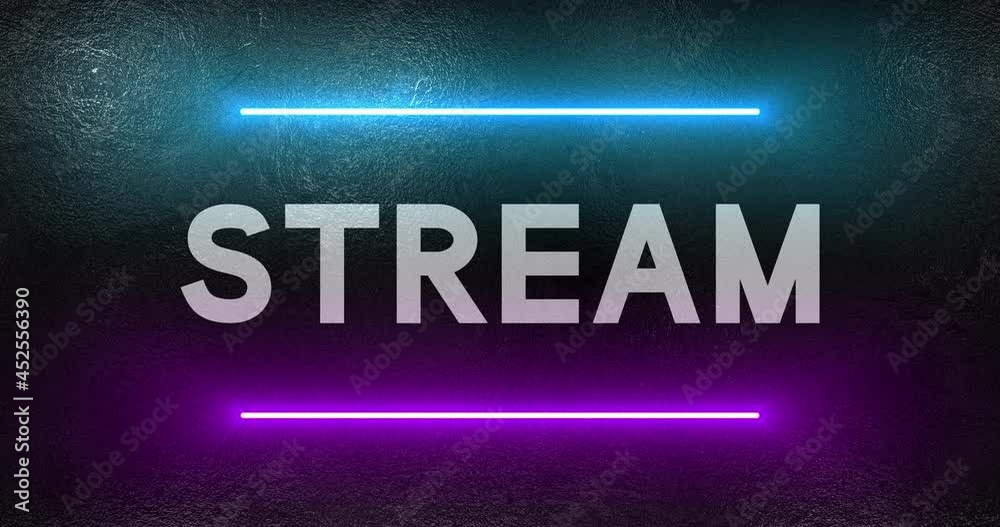 Stream text written on a dirty concrete wall and illuminated with ...