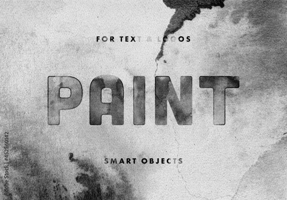 Ink Painting Effect Mockup Stock Template | Adobe Stock