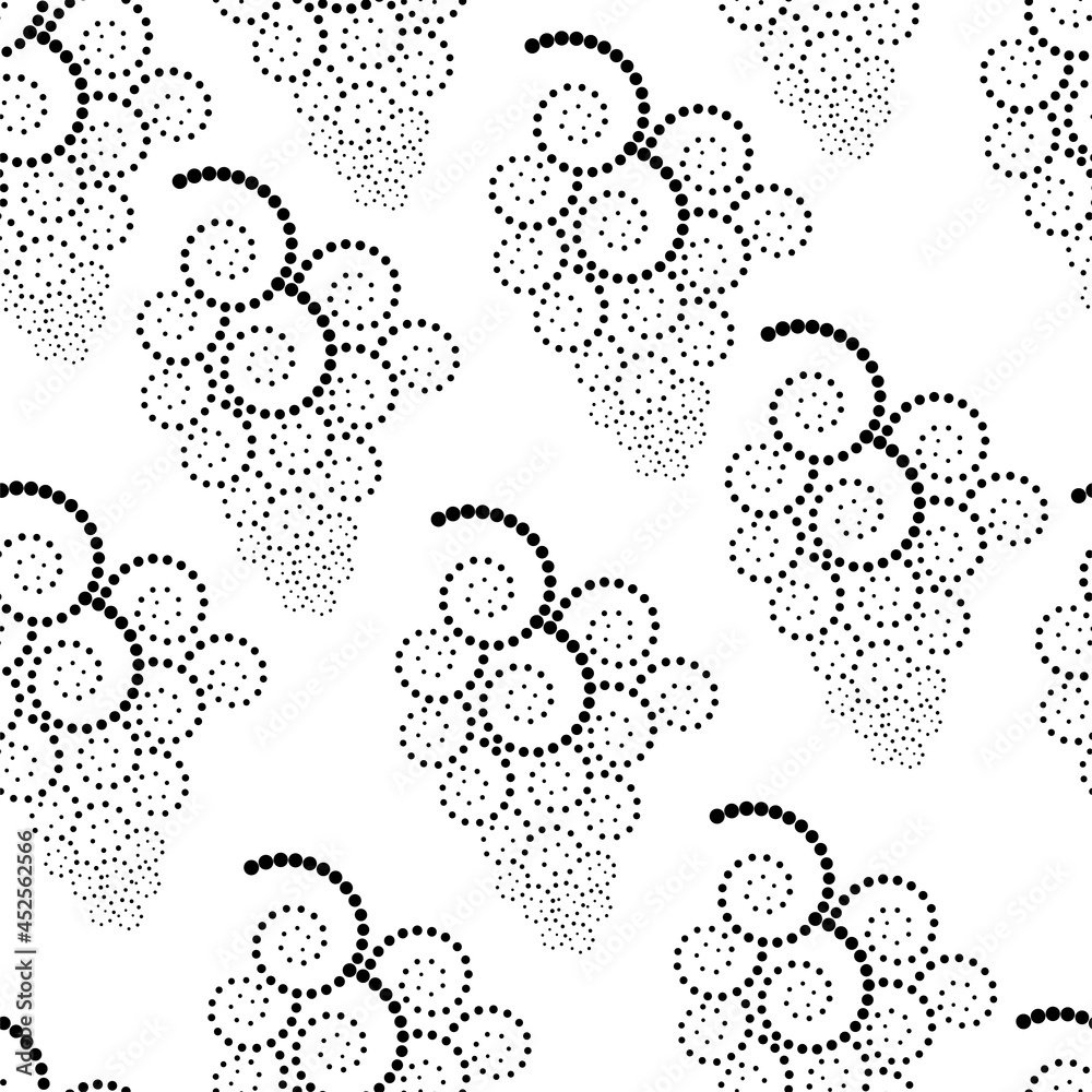 Vector illustration. Geometric seamless pattern. Monochrome dots in the ...