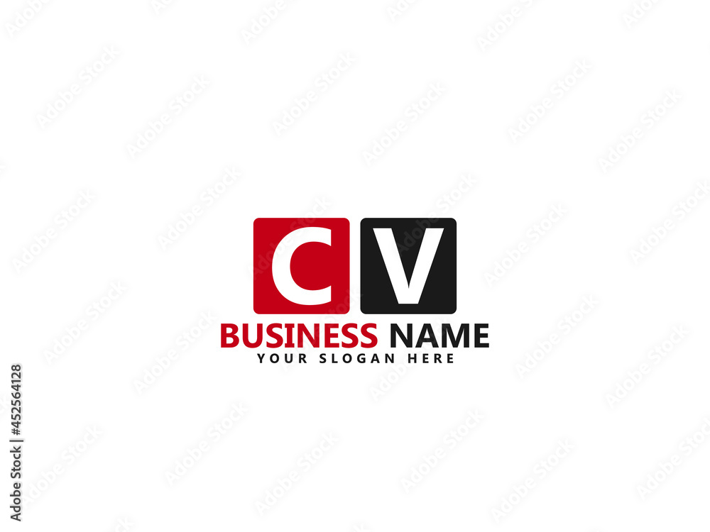 Letter CV logo, cv logo icon design vector for all kind of use Stock ...