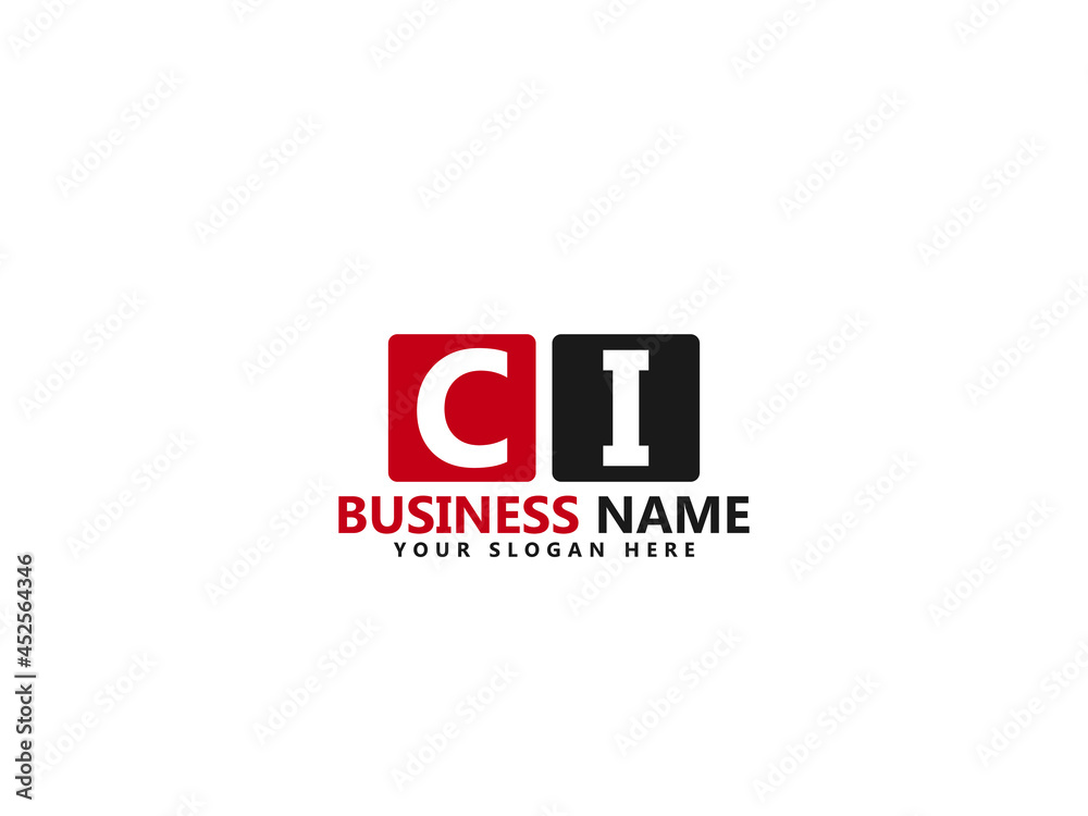 Letter CI logo, ci logo icon design vector for all kind of use Stock ...