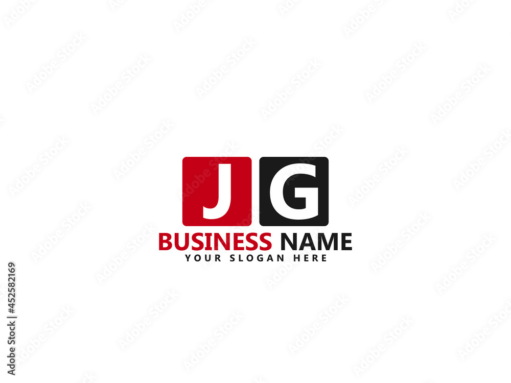 Letter JG logo, jg logo icon design vector for all kind of use Stock ...