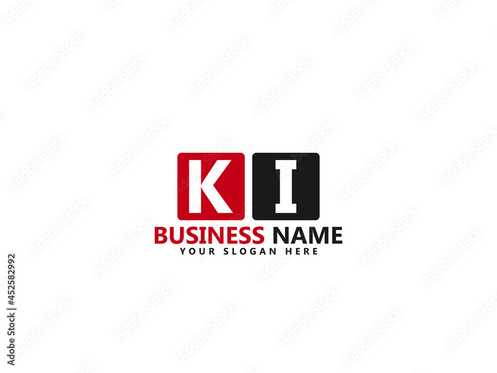 Letter KI logo, ki logo icon design vector for all kind of use Stock ...