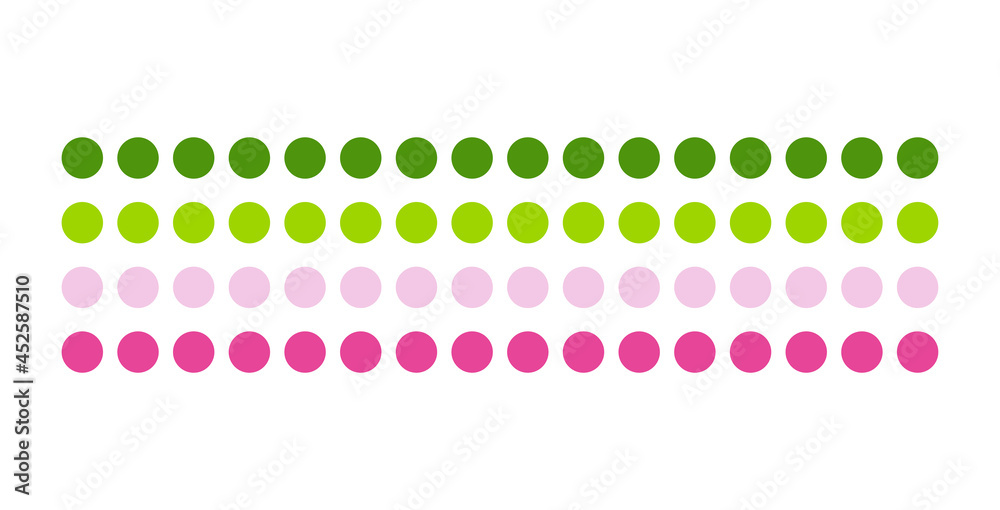 Christmas dot line border. Simple divider in pastel color. Vector ...