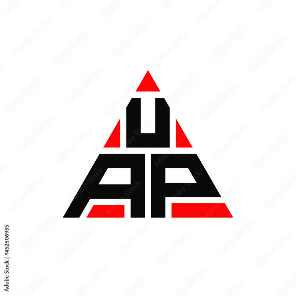 UAP triangle letter logo design with triangle shape. UAP triangle logo ...