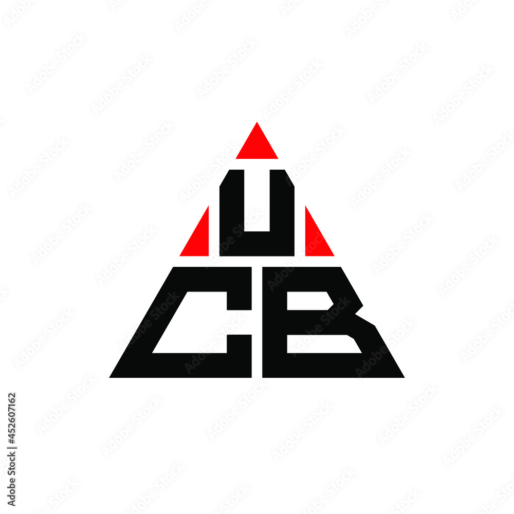 UCB triangle letter logo design with triangle shape. UCB triangle logo ...
