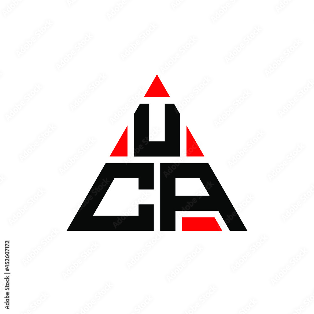 UCA triangle letter logo design with triangle shape. UCA triangle logo ...