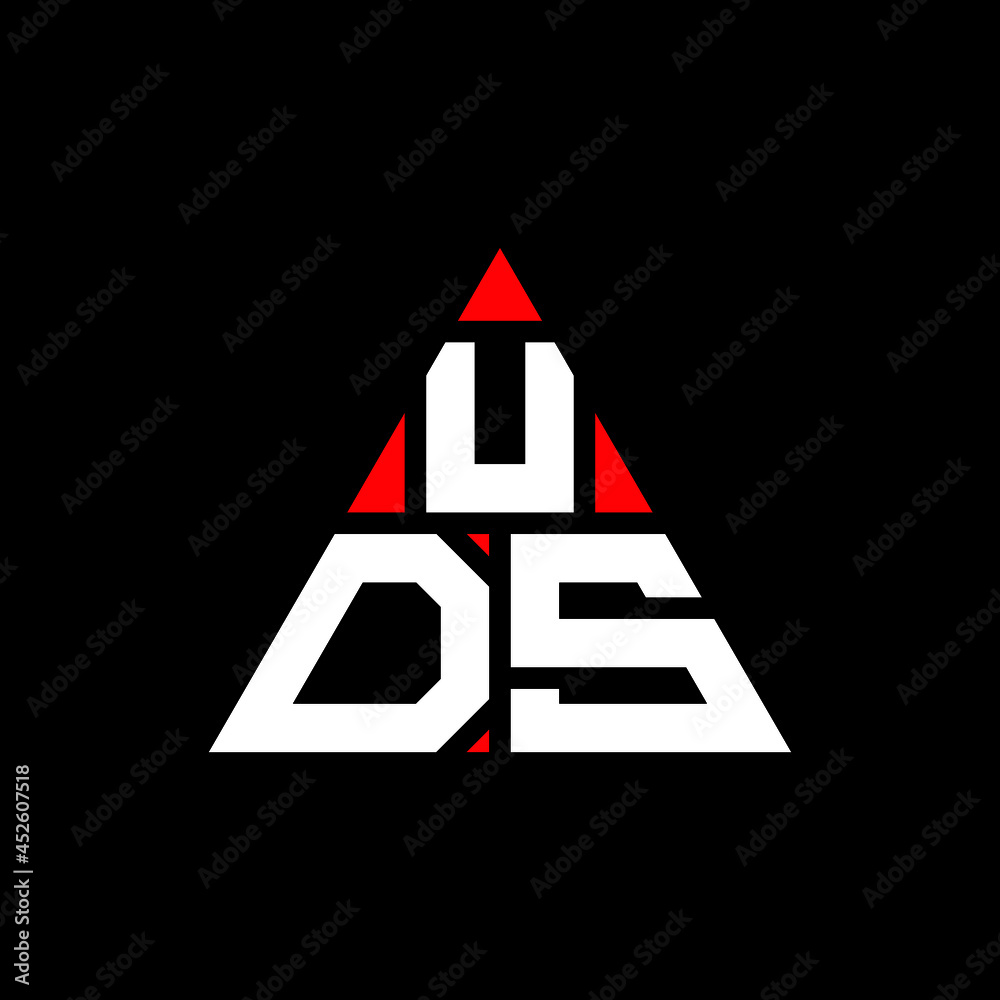 UDS triangle letter logo design with triangle shape. UDS triangle logo ...